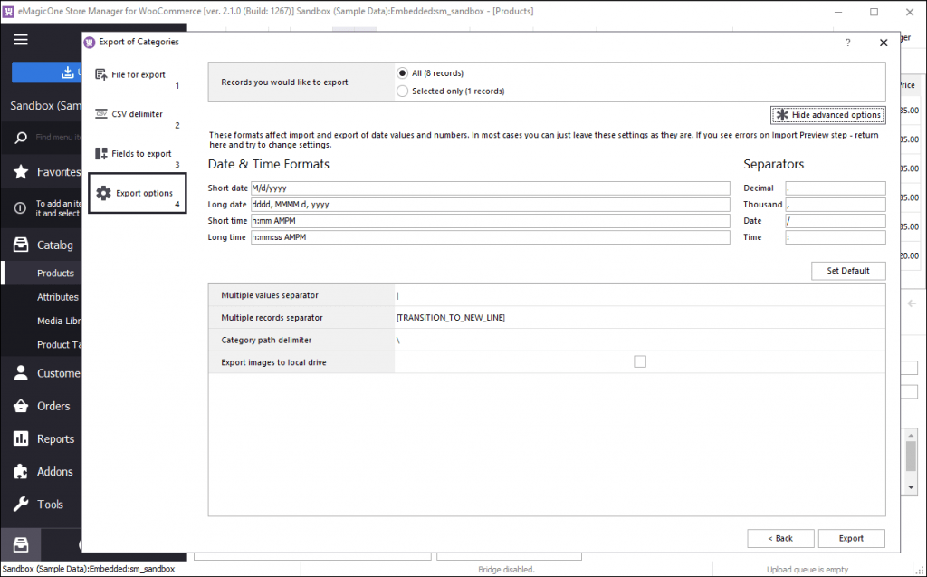 Export Woocommerce Categories Smoothly Store Manager For Woocommerce