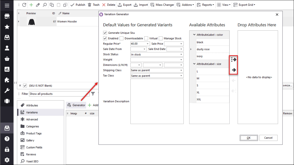 Bulk Add Woocommerce Product Variations In Several Clicks