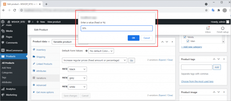 Bulk Editing Pricing For Multiple Variations In Woocommerce Store Manager For Woocommerce