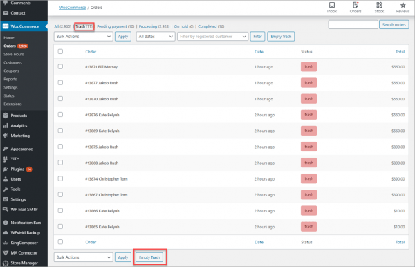 How to Remove WooCommere Orders - Store Manager for WooCommerce - New Experience in Site Management