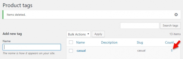 WooCommerce Product Tags Management